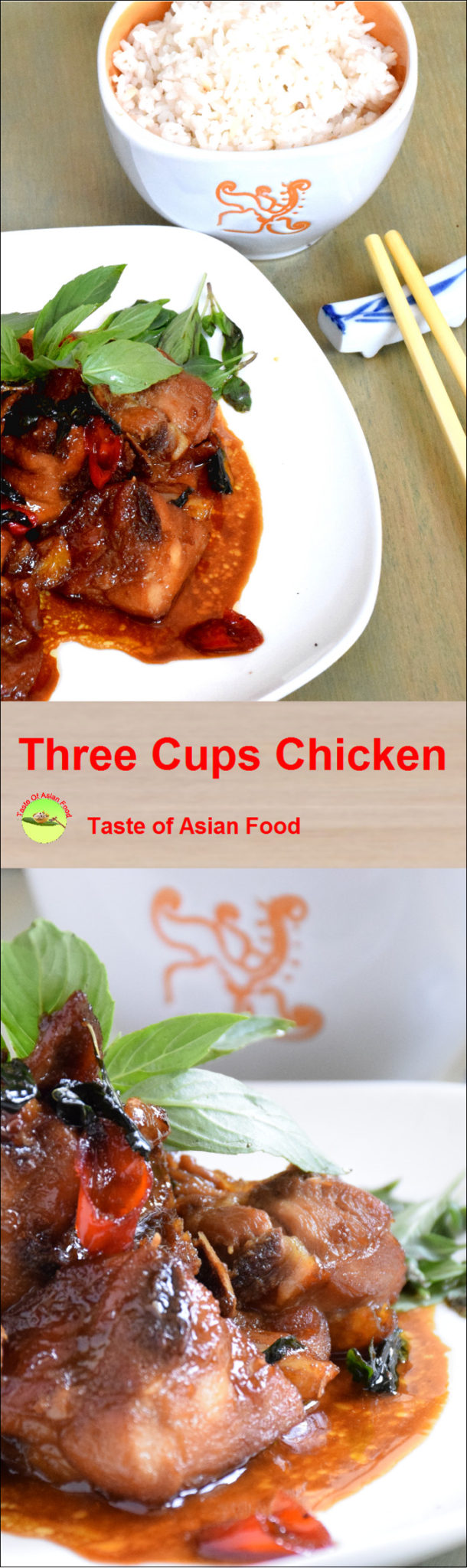 Three Cups Chicken- Easy Taiwanese Recipe