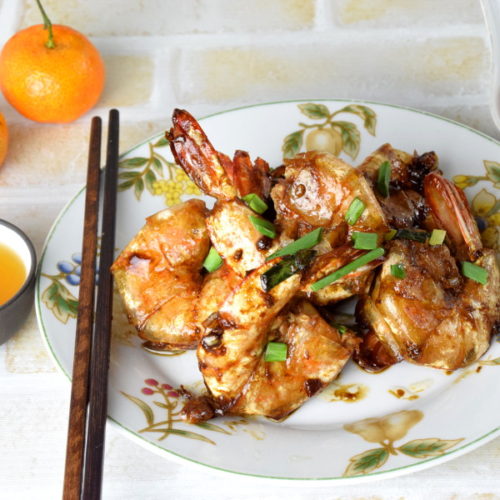Pan-fried Shrimp with Soys Sauce- simple chinese prawn recipe