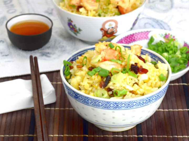 Yang Chow fried rice - How to cook (wthout using high power stove)