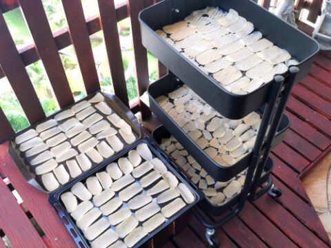 Prawn crackers (shrimp chips) - How to make it at home from scratch