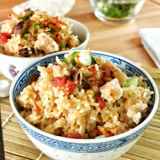 Taro rice recipe- One-pot meal (Yam rice/芋头饭)